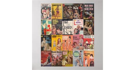 Vintage Lesbian Pulp Fiction Collage Poster Zazzle