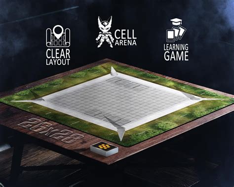 Cell Battle Arena Playmat With Masters Field Zones For Dragon Ball
