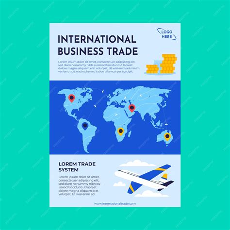 Premium Vector Flat Design International Trade Poster