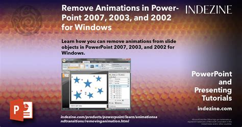 Remove Animations In Powerpoint 2007 2003 And 2002 For Windows