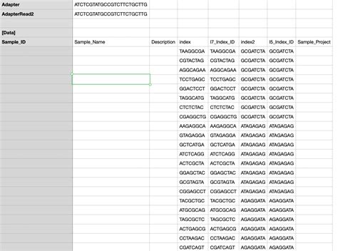 Illumina Sample Sheet Template Template Samples