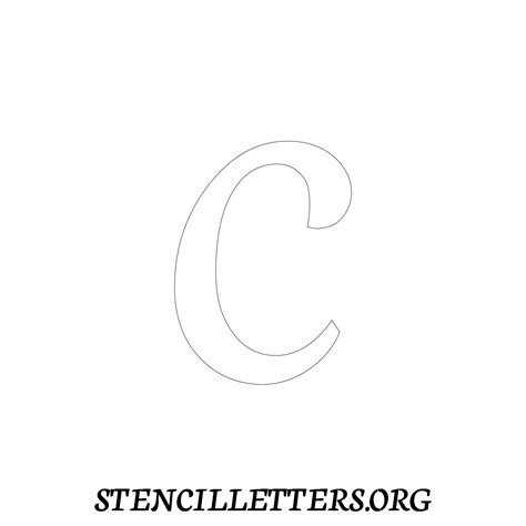 5 Inch Free Printable Individual 146 Cursive Uppercase Letter Stencils