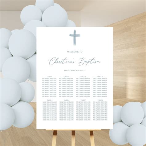 Baptism Seating Chart Template Blue Seating Chart Download Elegant