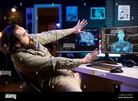 Artificial Intelligence Entity With Anthropomorphic Body Escaping Control Of Creator