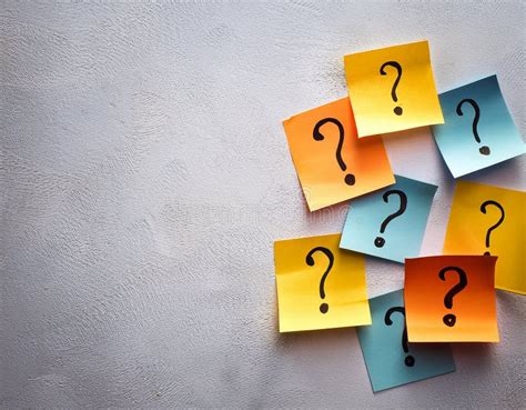 Paper Notes With Question Marks On White Background Flat Lay Space