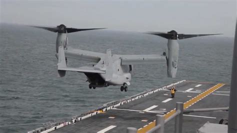 Ospreys Land On Flight Deck Of Uss Bataan Great Footage Of Aircraft