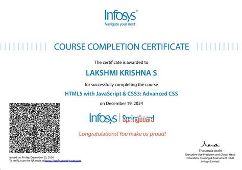 Excited To Share That Ive Completed The Html5 With Javascript And Css3 Advanced Css
