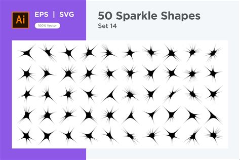 Sparkle Shape Symbol Sign V2 50 14 Graphic By Shahsoft · Creative Fabrica