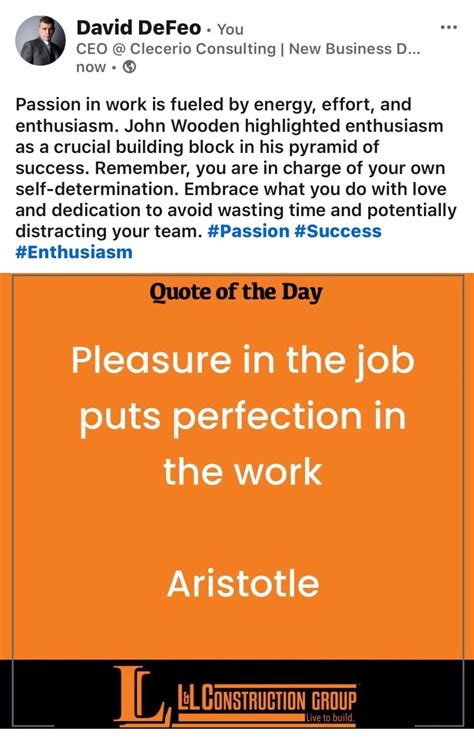 David Defeo Posted On Linkedin