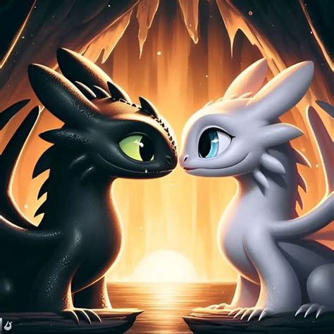 Httydfanuz On Instagram Toothless And Light Fury Stand And Hug Each