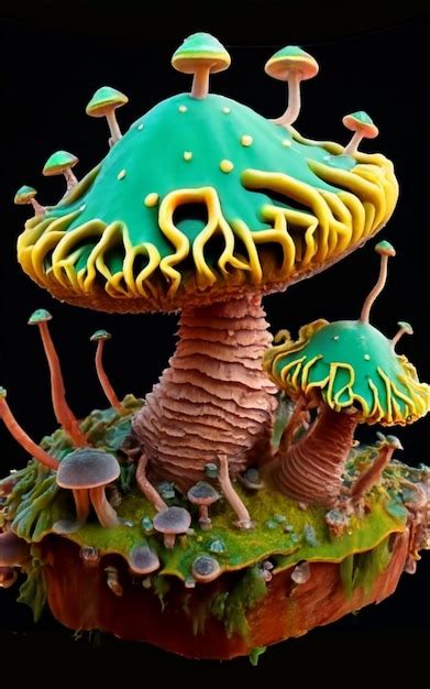 Premium Photo Green Mutant Fungusv02