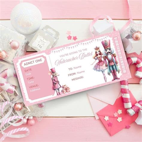 Editable Nutcracker Ticket Personalized Nutcracker Ballet Surprise