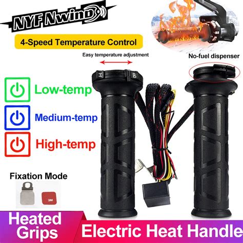 Motorcycle Hand Heated Grips Electric Molded Grips Scooter Moped Bar