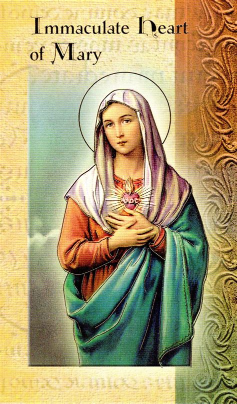 Prayer Card And Biography Immaculate Heart Of Mary Cardinal Newman