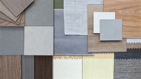 Collection Of Interior Design Material Samples Including Various Wood