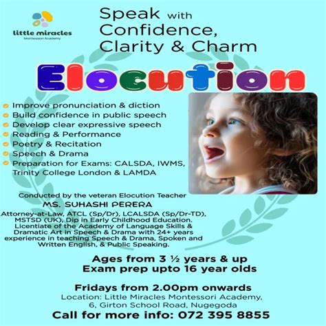 Elocution Classes For Grade 1 To 11