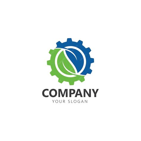 Premium Vector Leaf And Gear Logo Design Inspiration