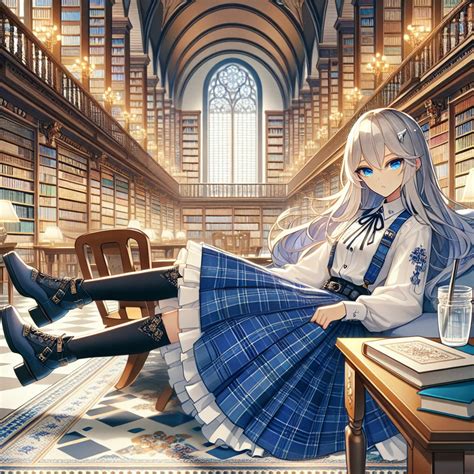 Anime Girl With Grey Hair And Fanart