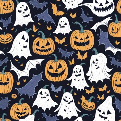 Premium Ai Image Halloween Background Scary Halloween Pumpkin Ghost