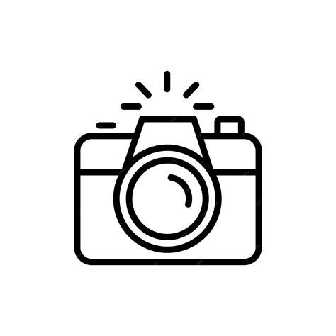 Premium Vector Photo Camera Vector Icon With Outline Concept