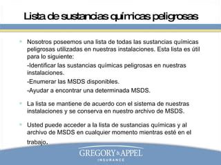 Manipulacion Segura De Sustancias Quimicas Ppt