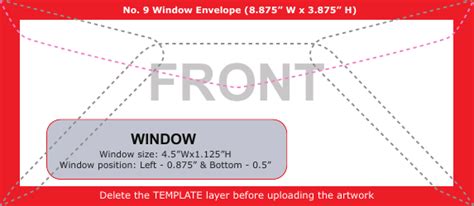 No10 Window Envelope Template Front Download Printable Pdf