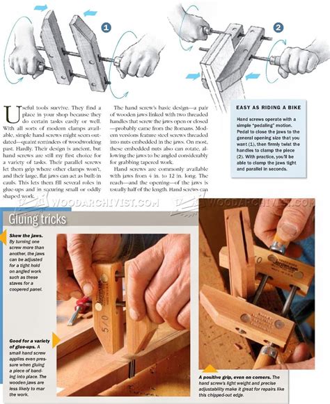 Using Hand Screw Clamp • Woodarchivist