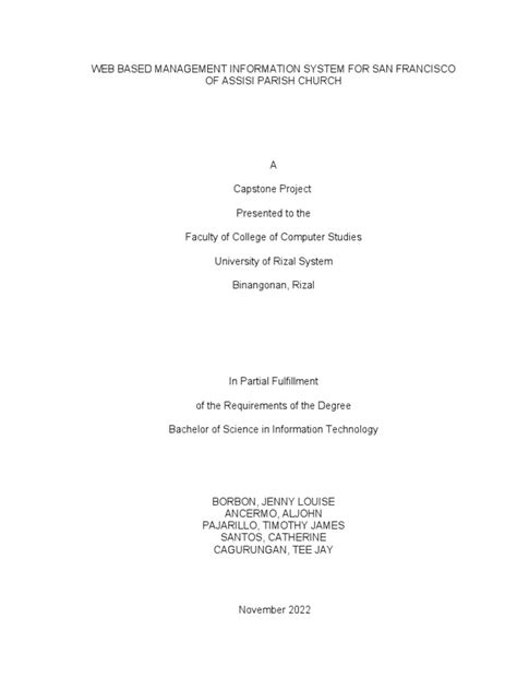 Capstone Manuscript Template Pdf Software Testing Software Development Process