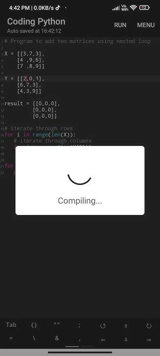 Subtraction Of Two Matrix Program In Python Like Share And Subscribe
