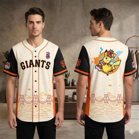 2026 Giants Pokémon Worlds Night Pikachu Jersey