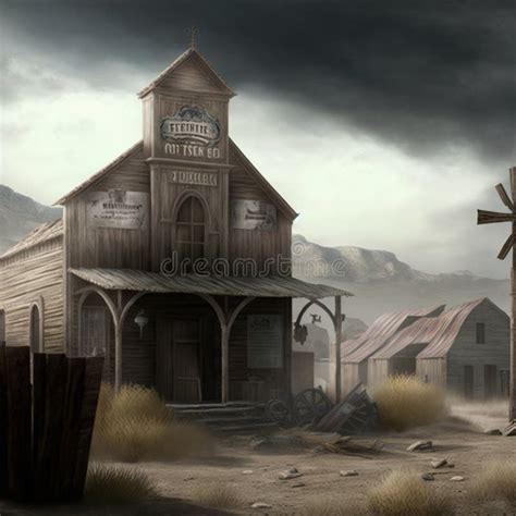 Landscape In Gothic Western Style Stock Illustration Illustration Of