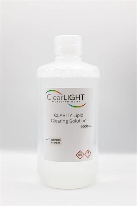 Clarity Lipid Clearing Solution Clearlight Biotechnologies