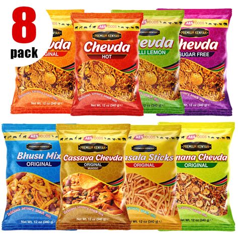 Kenyan Chevda 4 Pack Original Hot Chilli Lemon Sugar Free