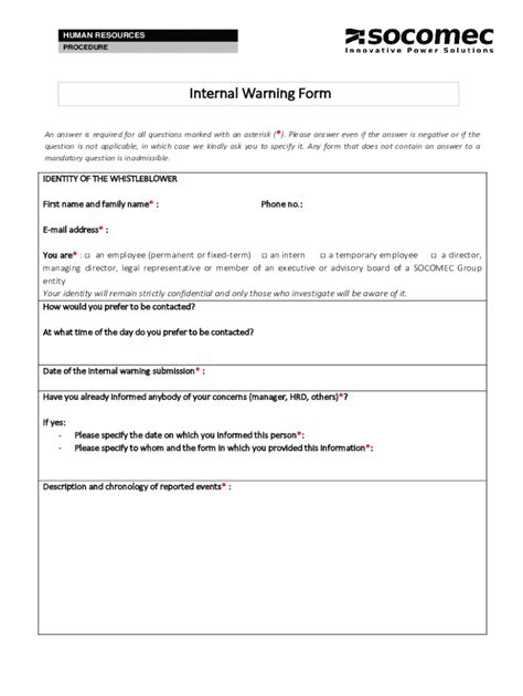 Fillable Online Internal Warning Form Fax Email Print Pdffiller
