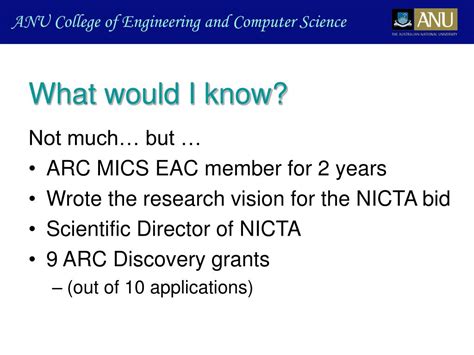 Ppt Anu College Of Engineering And Computer Science Powerpoint