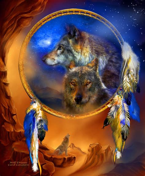 Dreamcatcher With Wolf Background