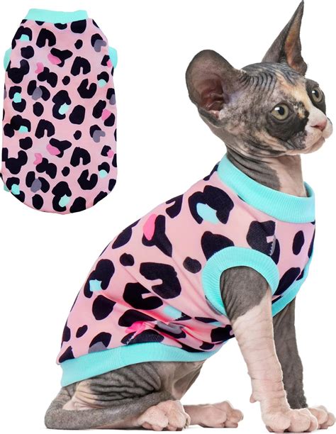 Pumyporeity Sphynx Cat Clothes Stretchy Cat Sweater Soft Hairless