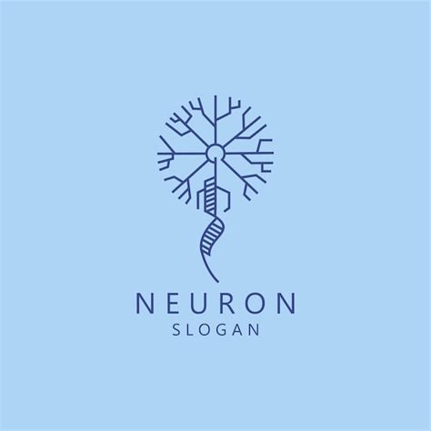 Premium Vector Neuron Logo Icon Flat Vector