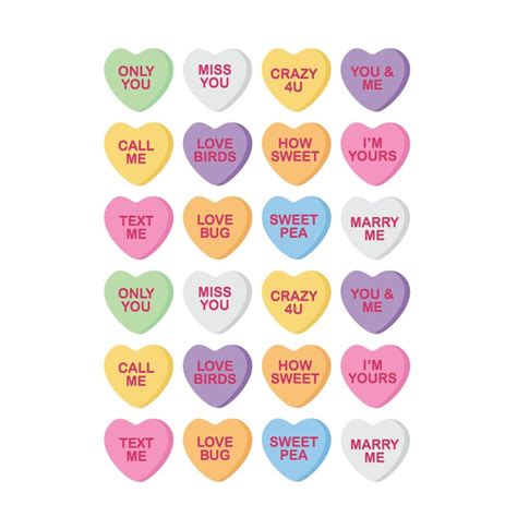 Pre Designed Edible Images Cupcake Toppers Love Bug Candy Hearts