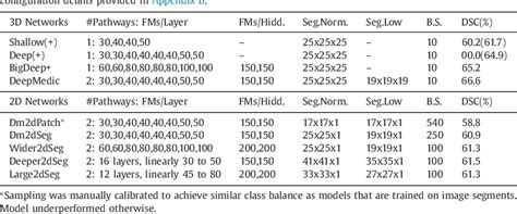 Table B1 From Efficient Multi‐scale 3d Cnn With Fully Connected Crf For Accurate Brain Lesion