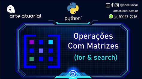 Operações Com Matrizes No Python For And Search Youtube