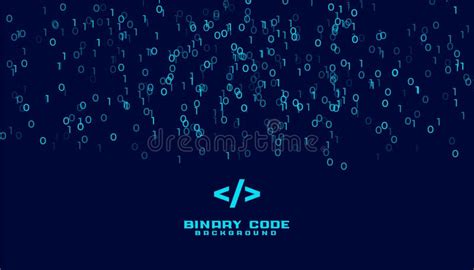 Binary Code Algorithm Digital Data Background Stock Vector