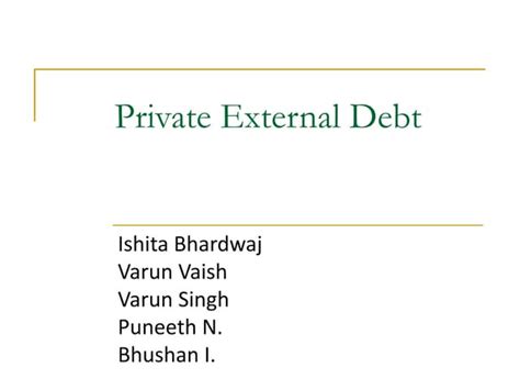Private External Debt Ppt