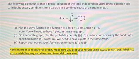 Solved The Following Eigen Function Is A Typical Solution Of