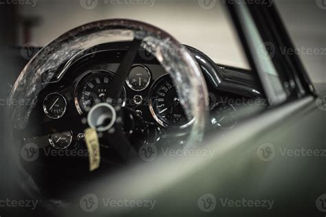 Classic Car Speedometer And Instrument Cluster In Interior 52539766