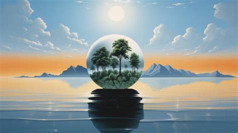 Premium Ai Image Surreal Global Warming Realistic Painting Of A