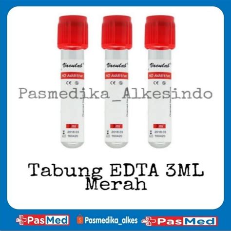 Jual Eceran Tabung Edta 3 Ml Merah Ungu Shopee Indonesia