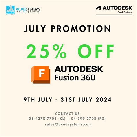 Acad Systems On Linkedin 📣 25 Off Autodesk Fusion During July 📣 Why Fusion 360 Fusion 360…