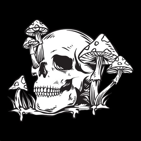Mushroom Skull Illustration 26524825 Vector Art At Vecteezy
