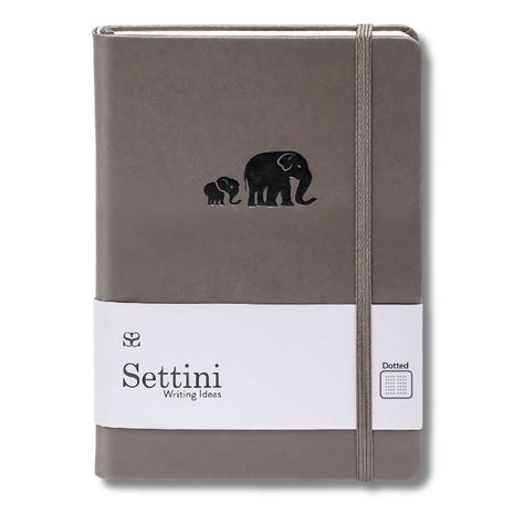 Settini® Dotted Hardcover Grey Elephants Settini